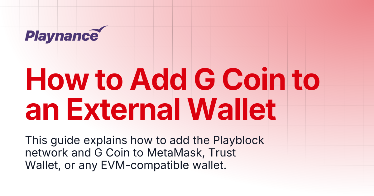 How to Add G Coin to an External Wallet | Add G Coin to External Wallet ...